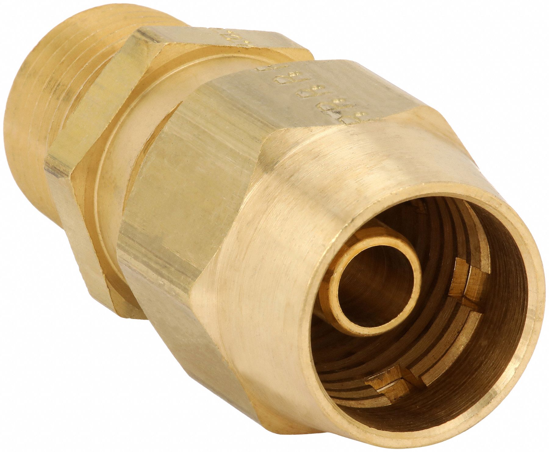 PARKER, 3/8 in OD x 1/2 in Pipe Fitting Size, Compression x MBSPP, Compression Fitting Adapter ...