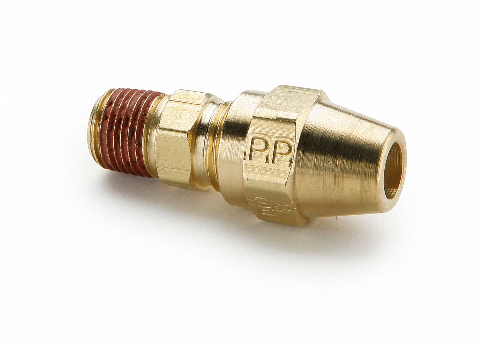 PARKER, 1/4 in OD x 1/4 in Pipe Fitting Size, Compression x MNPT ...