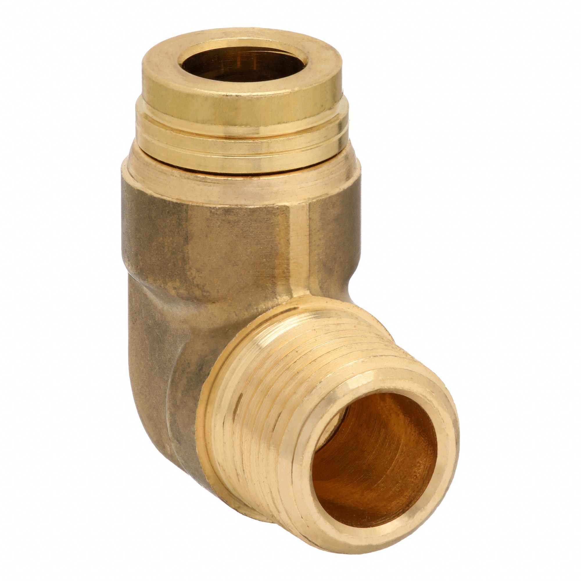 1/4 in OD x 3/8 in Pipe Fitting Size, Push-to-Connect x MNPT, Push-Fit ...