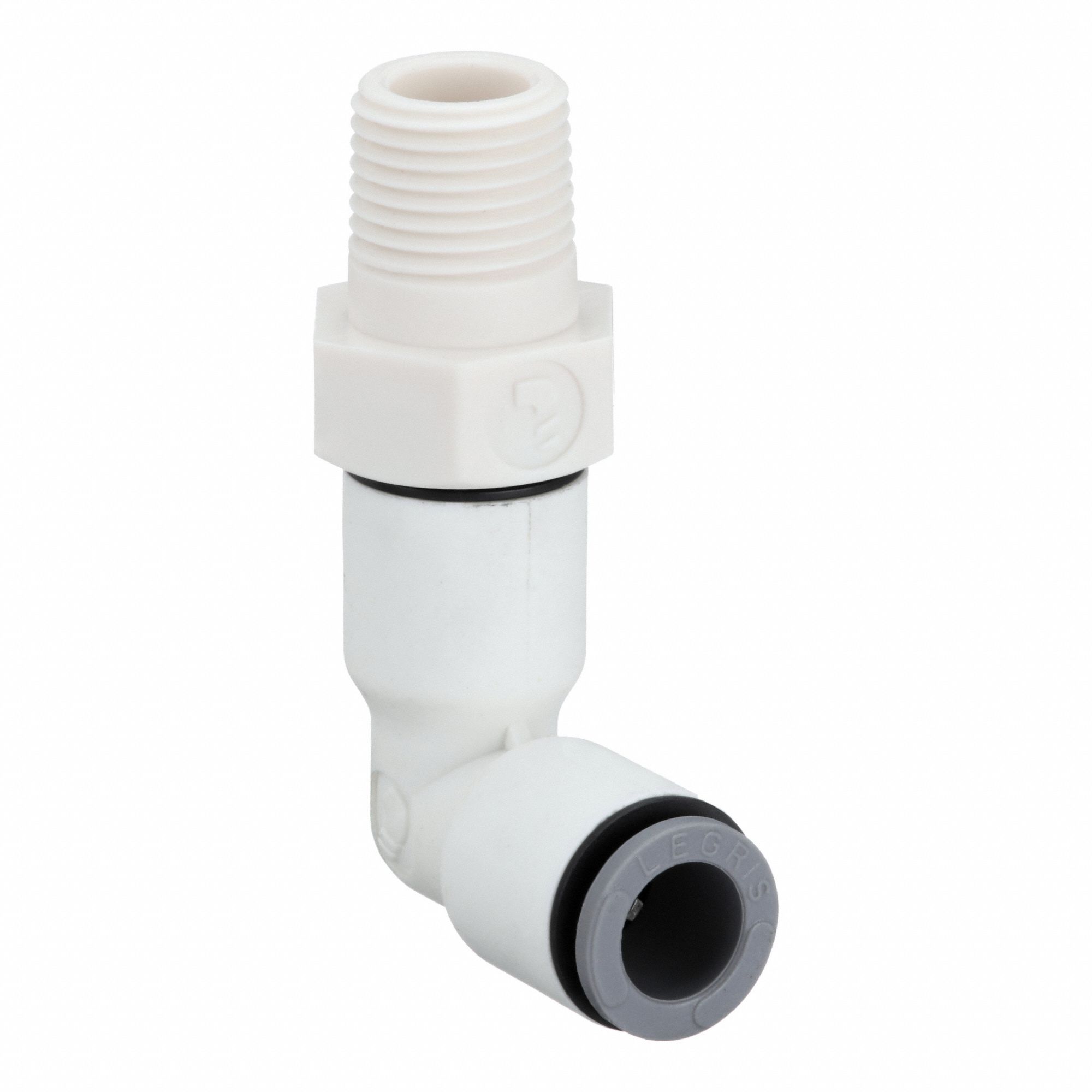 PARKER, 90° Elbow, 6 mm OD 1/8 in Pipe Size, Push-Fit Elbow Fitting ...
