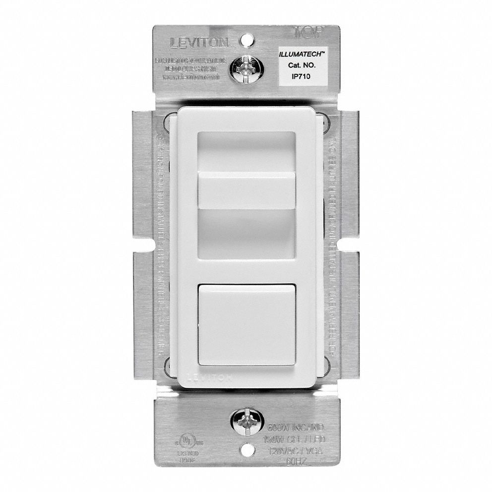 LEVITON, Fluorescent/LED, 1-Pole, 3-Way, Lighting Dimmer - 791DZ8|IP710 ...