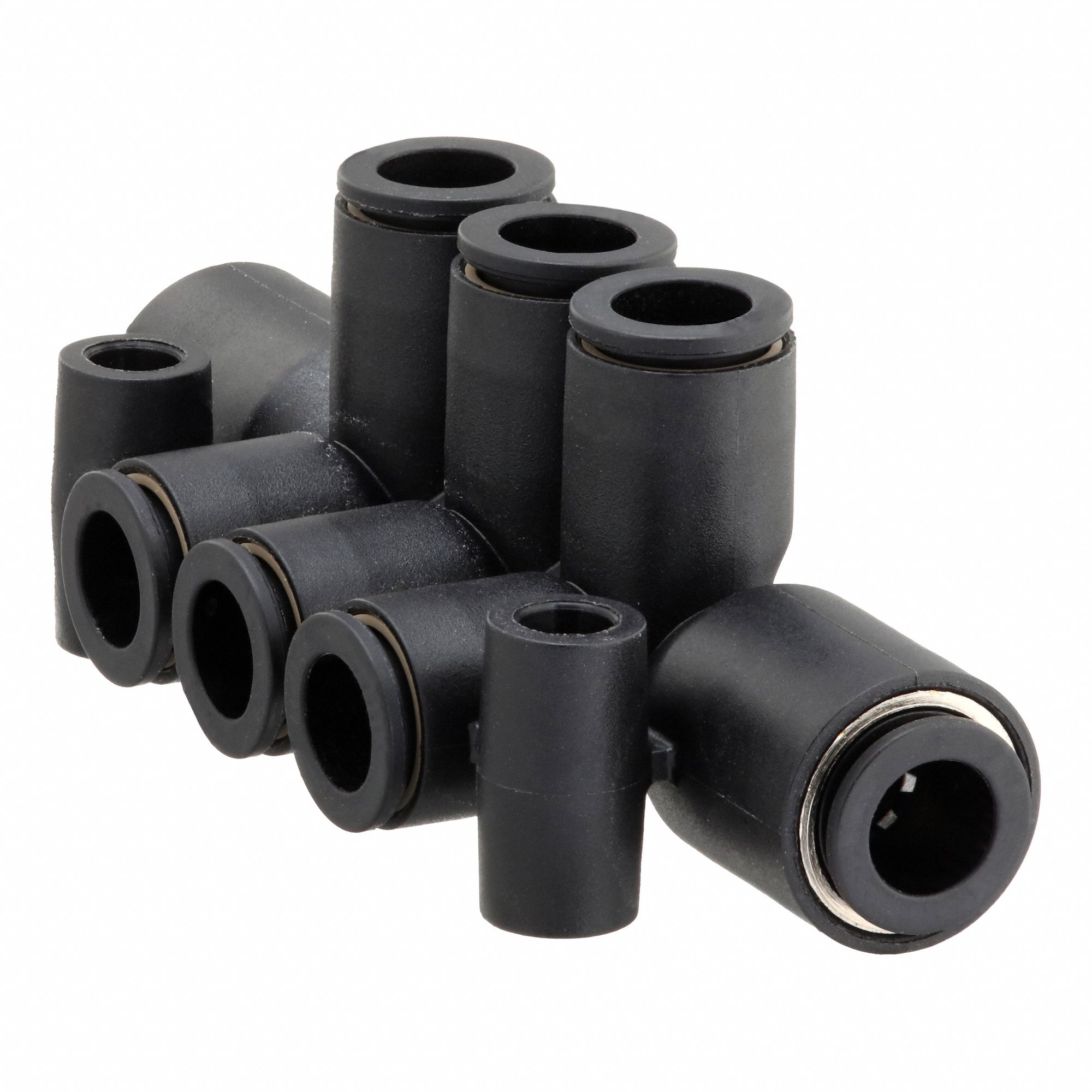 LEGRIS, 1/4 in OD x 1/4 in OD x 1/4 in OD Size, Fiberglass-Reinforced Nylon, Push-Fit Tee ...