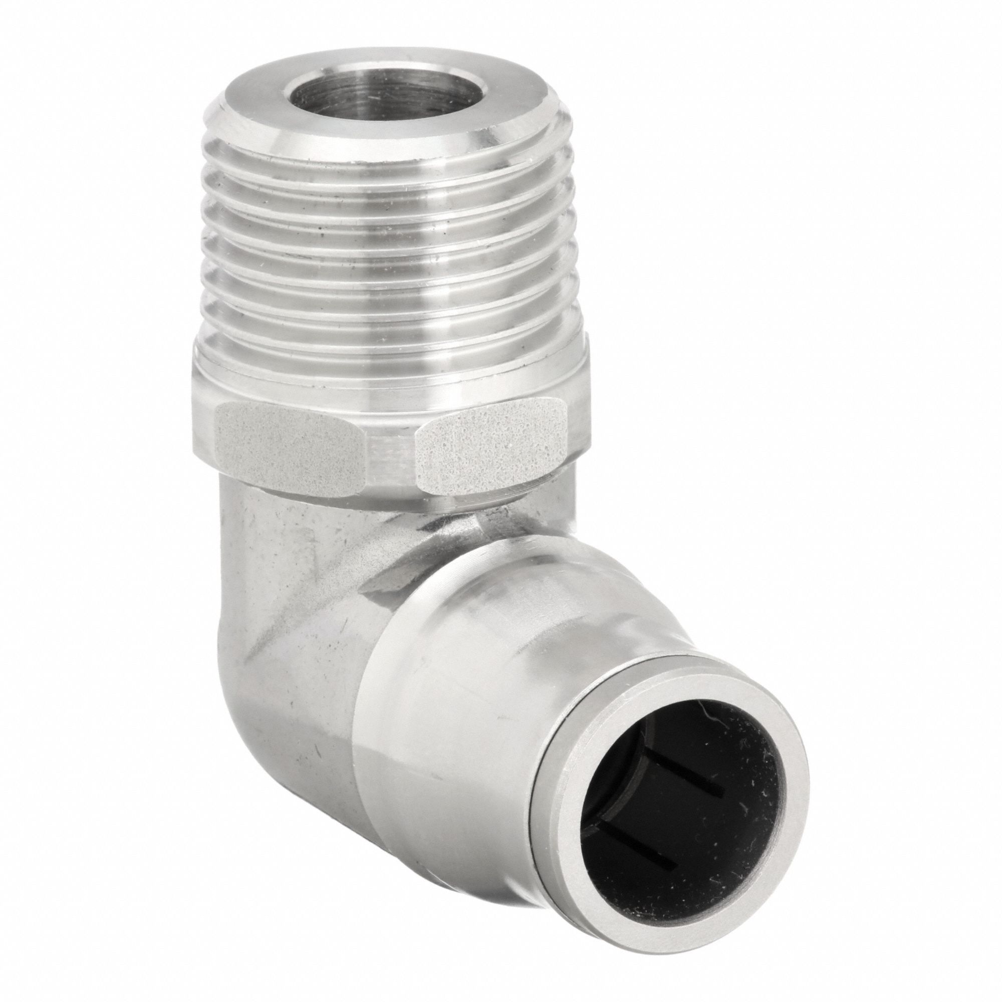 LEGRIS, 1/4 in Pipe x 12 mm OD Size, MNPT x Push-to-Connect, Push-Fit Elbow Fitting - 791TL3 ...