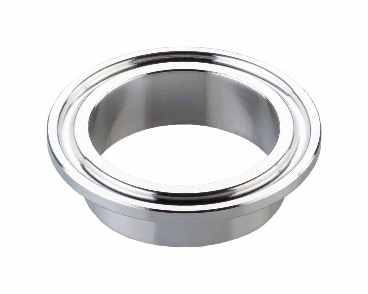 Clamp Ferrule Short, 1 in OD Size, Sanitary Fitting Ferrule - 792P70 ...