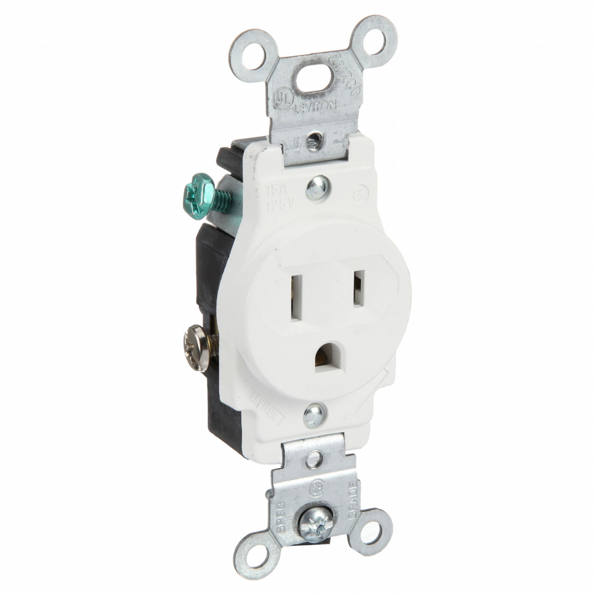 LEVITON, Single, White, Receptacle - 792TH8|5015-W - Grainger