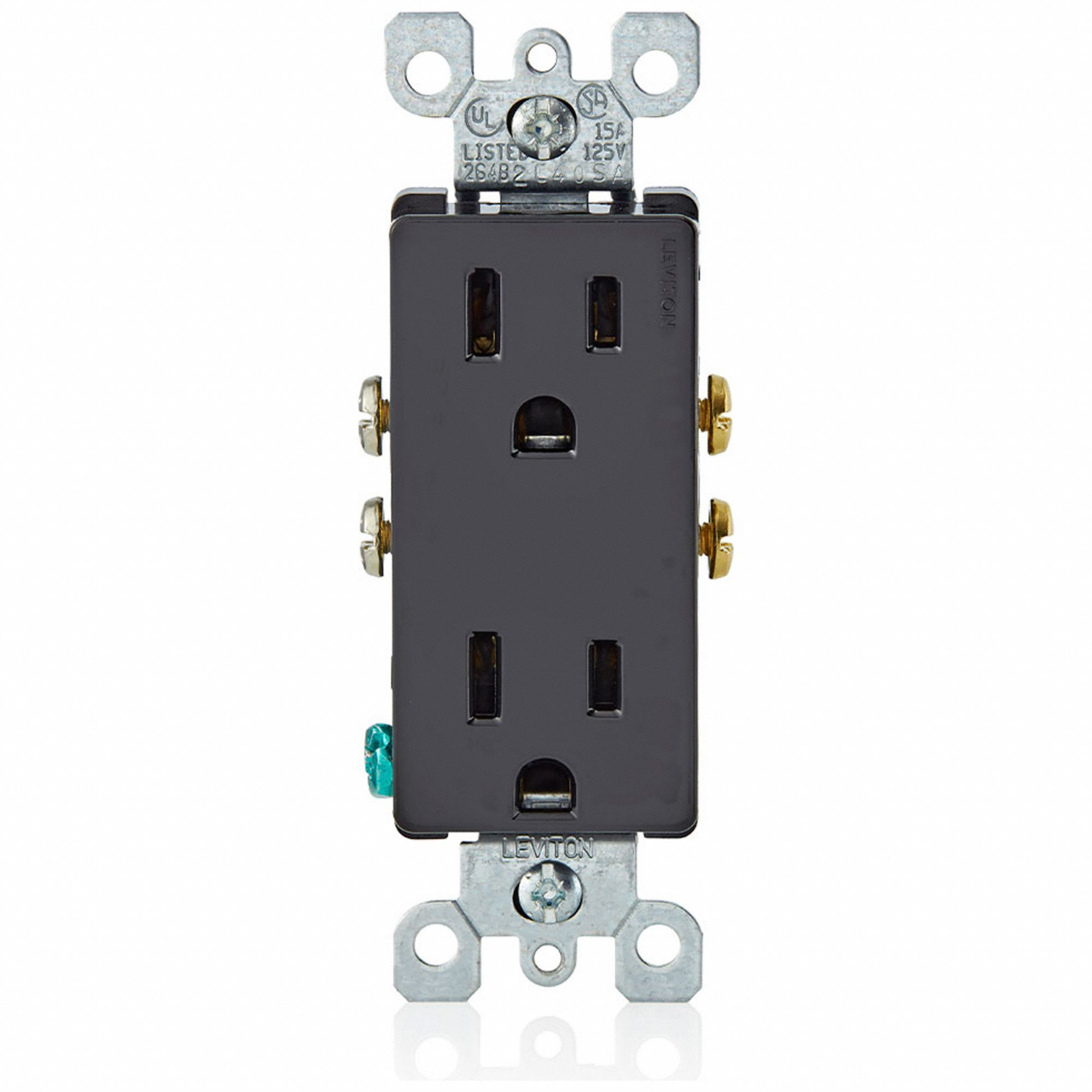 LEVITON, Decorator Duplex, Black, Receptacle - 792TN9|5325-E - Grainger