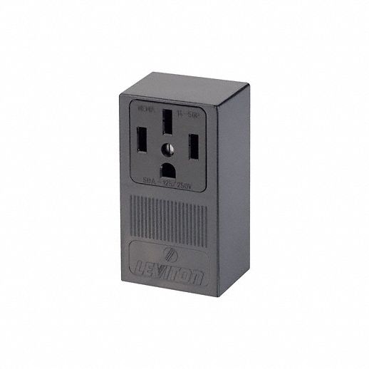 LEVITON, Single, Black, Receptacle - 792TV3|55050-P00 - Grainger