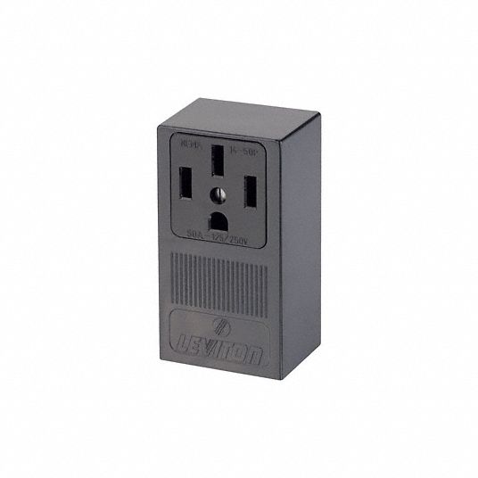 LEVITON, Single, Black, Receptacle - 792TV3|55050-P00 - Grainger