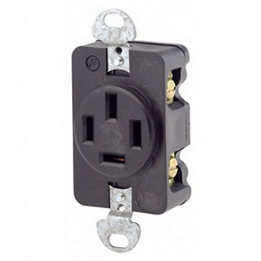 LEVITON, Single, Black, Receptacle - 792TX7|7250-FR - Grainger