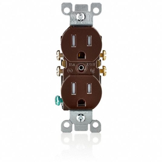 LEVITON, Duplex, Brown, Receptacle - 792UR3|T5320 - Grainger