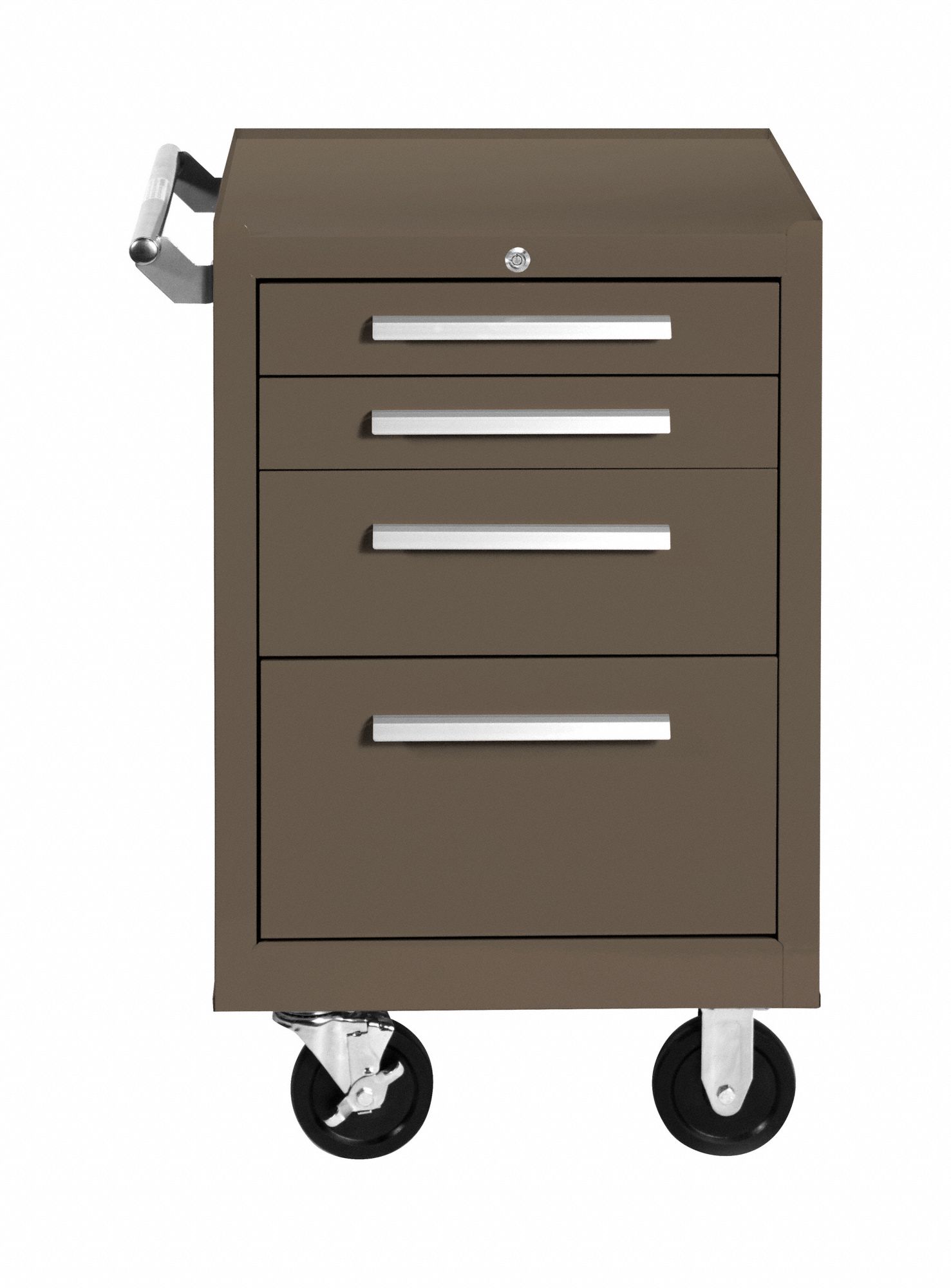 KENNEDY, Brown / Brown Drawer, 21 in W x 20 in D x 35 in H, Rolling ...