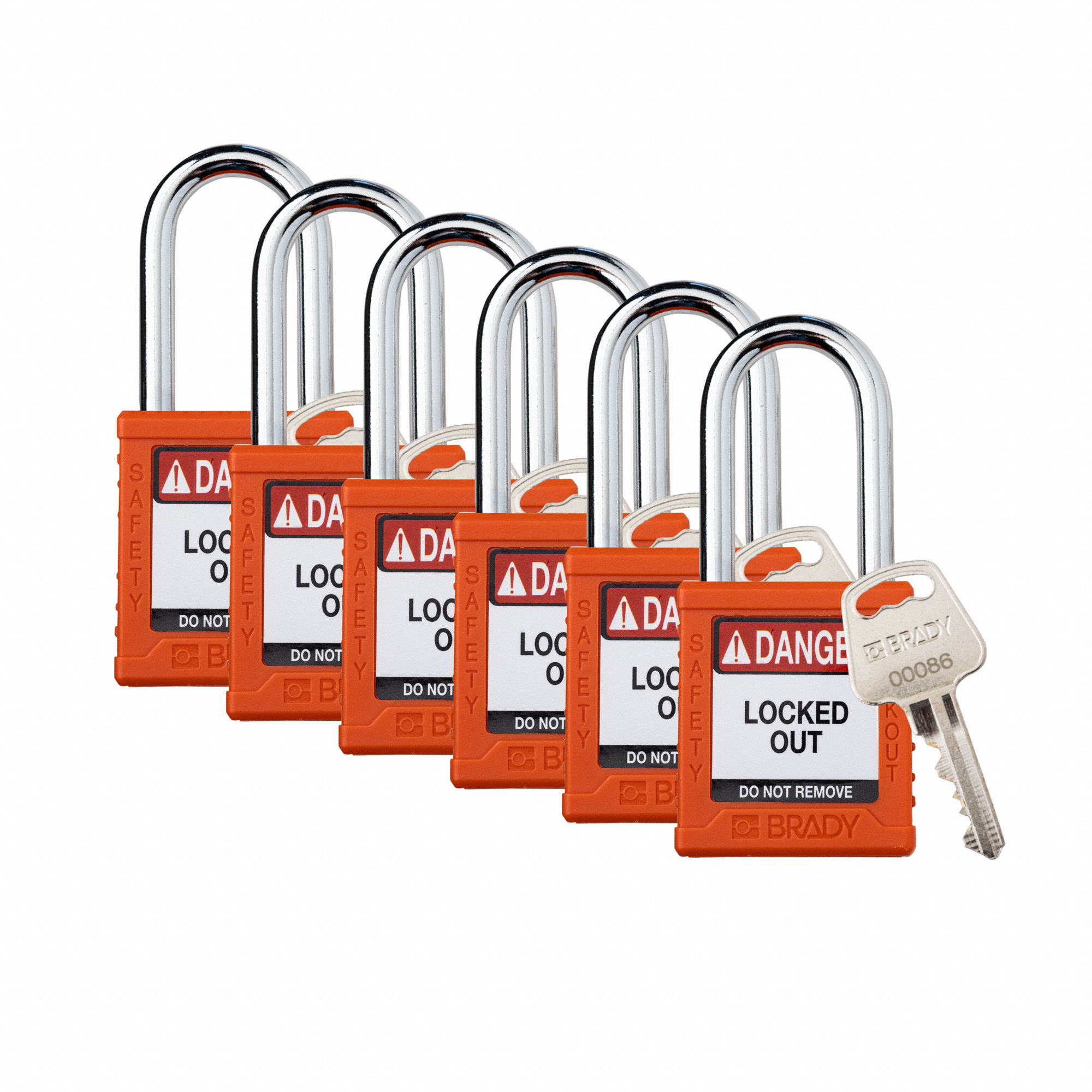 BRADY, Keyed Different, Nylon, Padlock - 793EA8|SDPL-ORG-38ST-KD6 ...