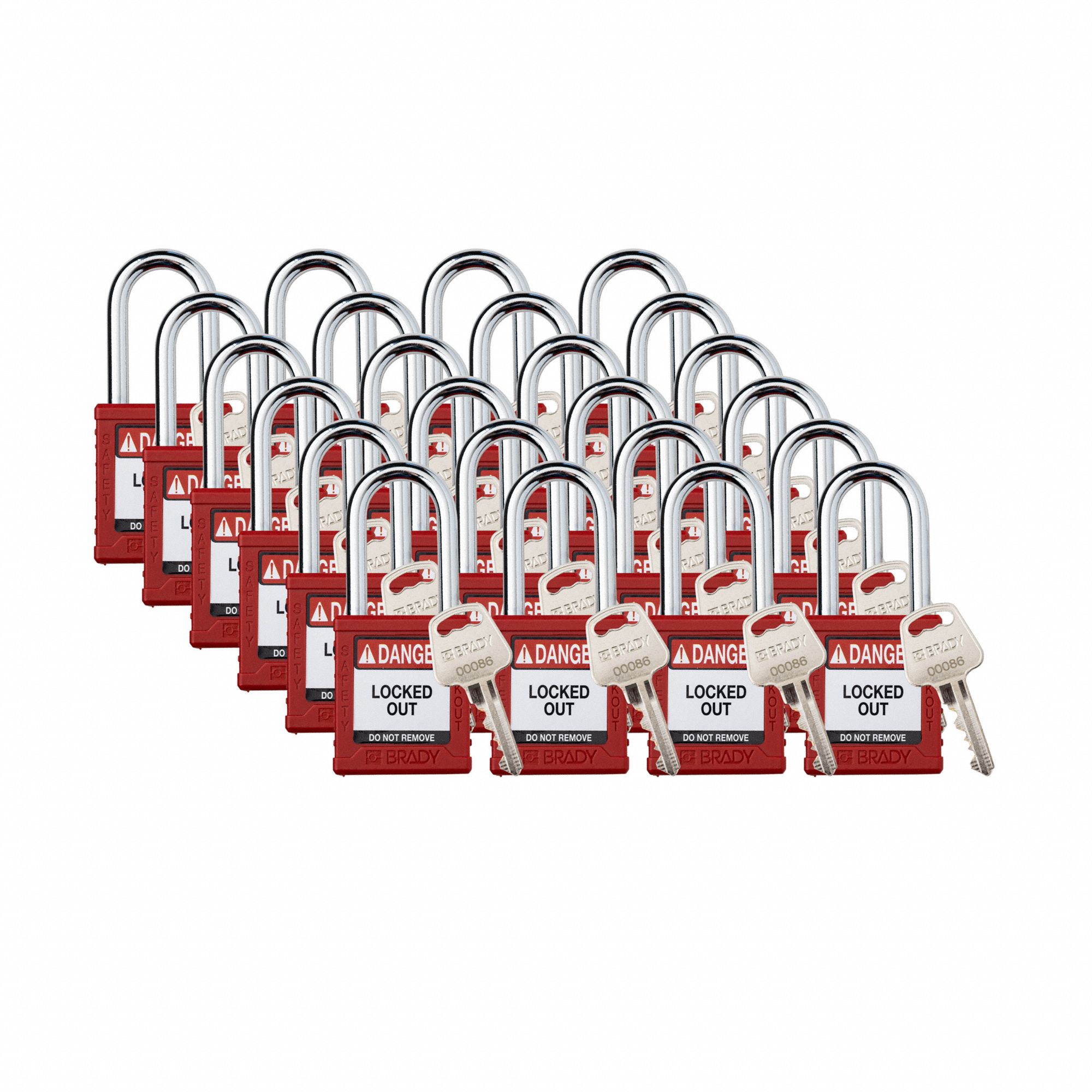 BRADY, Keyed Different, Nylon, Padlock - 793EC7|SDPL-RED-38ST-KD24 ...