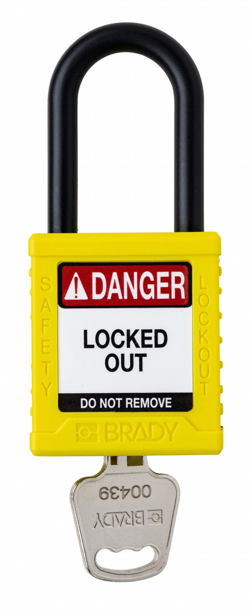 BRADY, Keyed Different, Nylon, Padlock - 793ED0|SDPL-YLW-38PL-KD - Grainger