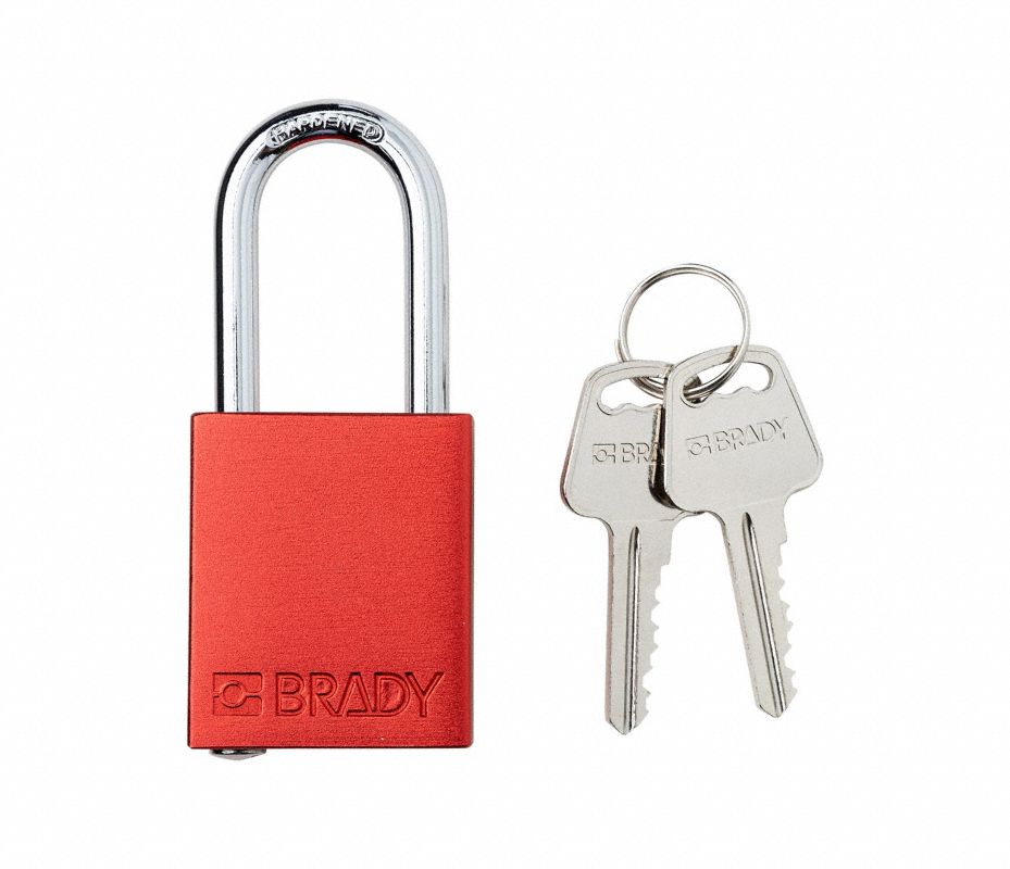 BRADY Candado de Bloqueo Rojo con 2 llaves Diferentes - 381KF5 | SDAL ...