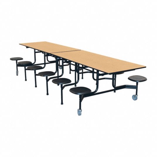 PALMER HAMILTON, Fusion Maple, Stool Seat, Cafeteria Stool Table ...