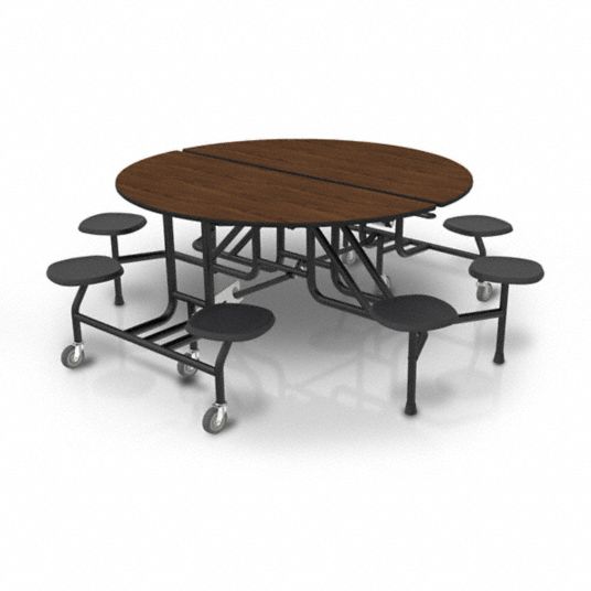 PALMER HAMILTON, Montana Walnut, Stool Seat, Cafeteria Stool Table ...