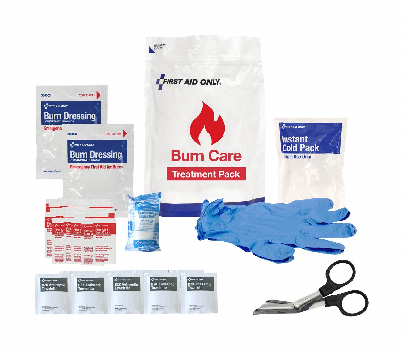 41 Components, Plastic, Burn Care Treatment Pack - 793PF4|91167 - Grainger
