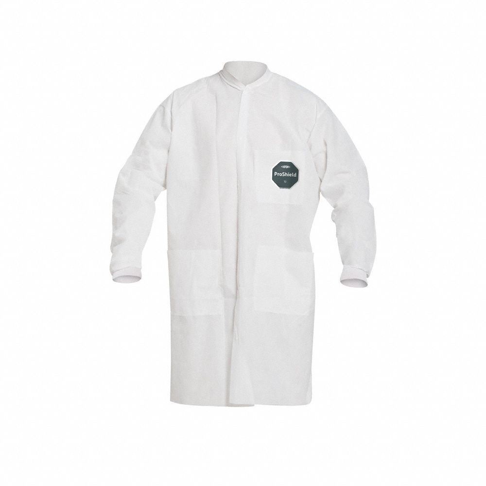 DUPONT, ProShield®, Knit Collar, Lab Coat - 793T62|PB219SWHSM003000 ...
