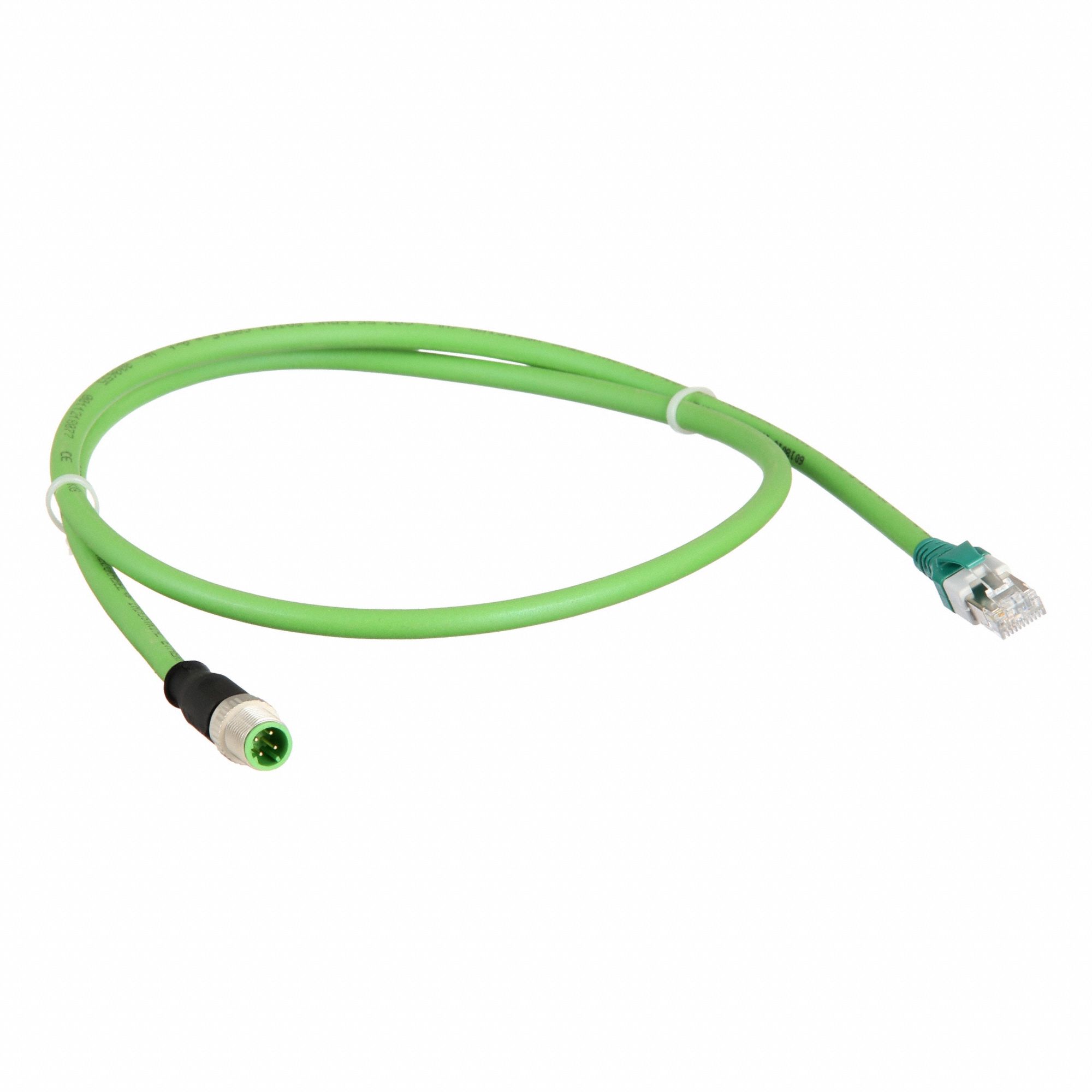 HARTING, Cat5e, M12 Male Straight x RJ45 Male Straight, Cordset ...