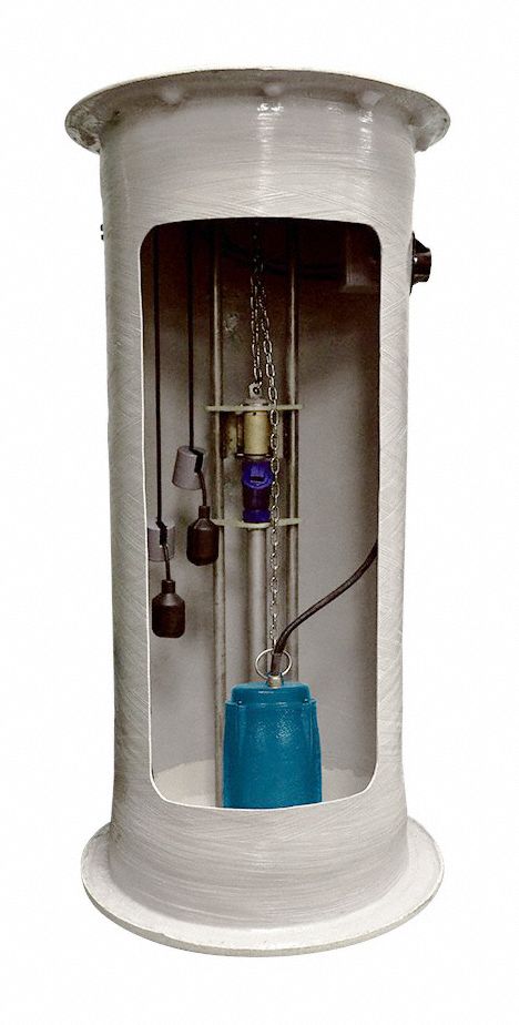 FRANKLIN ELECTRIC, Fiberglass, 2 hp, Grinder Pump System - 793V57 ...