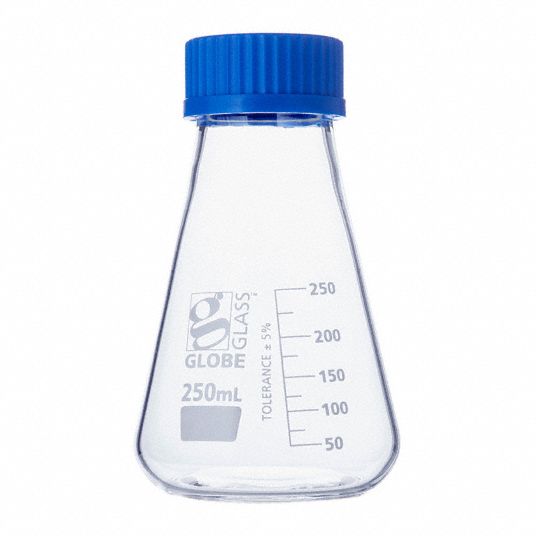 Glass, 250 mL Capacity - mL, Erlenmeyer Flask - 793W05|8420250 - Grainger