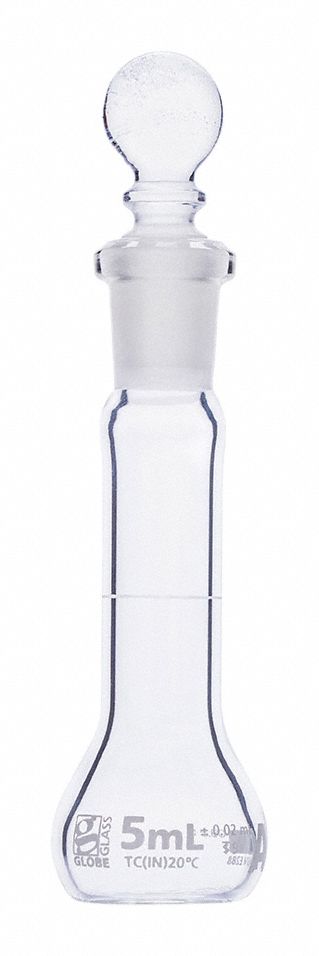 Glass, 5 mL Capacity - mL, Volumetric Flask - 793W19|8200005 - Grainger