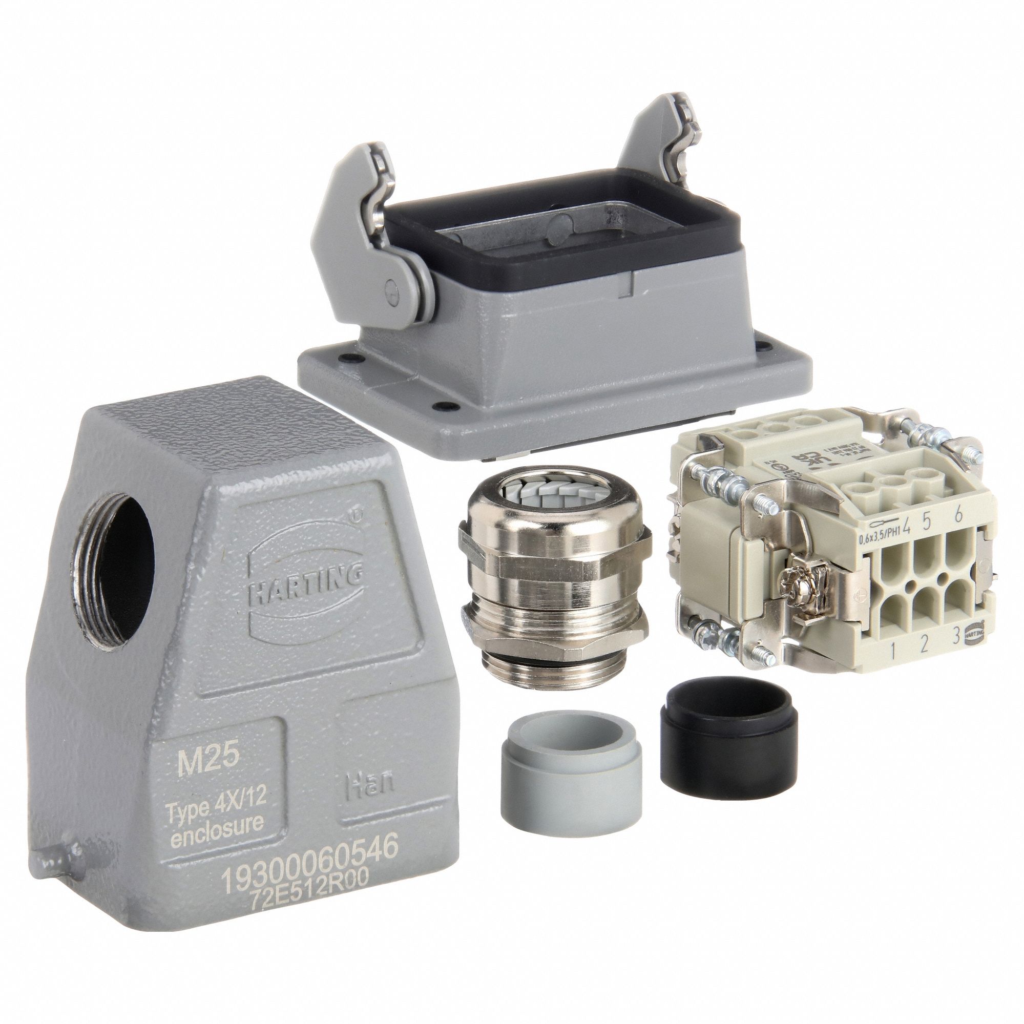 Signal, Han® B, Modular Rectangular Connector Kit - 793WR8|73101000005 ...