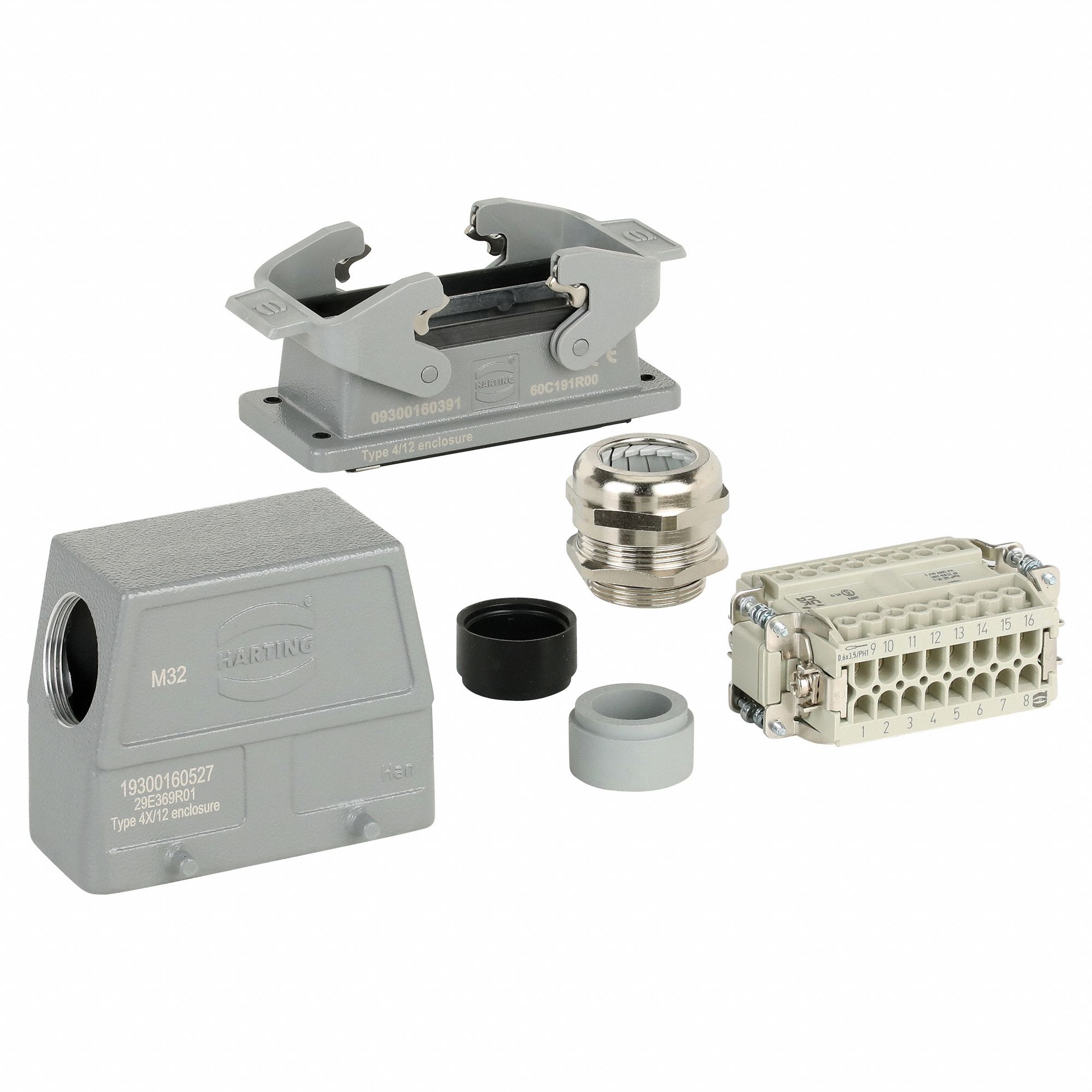 Signal, Han® B, Modular Rectangular Connector Kit - 793WT0|73101000007 - Grainger