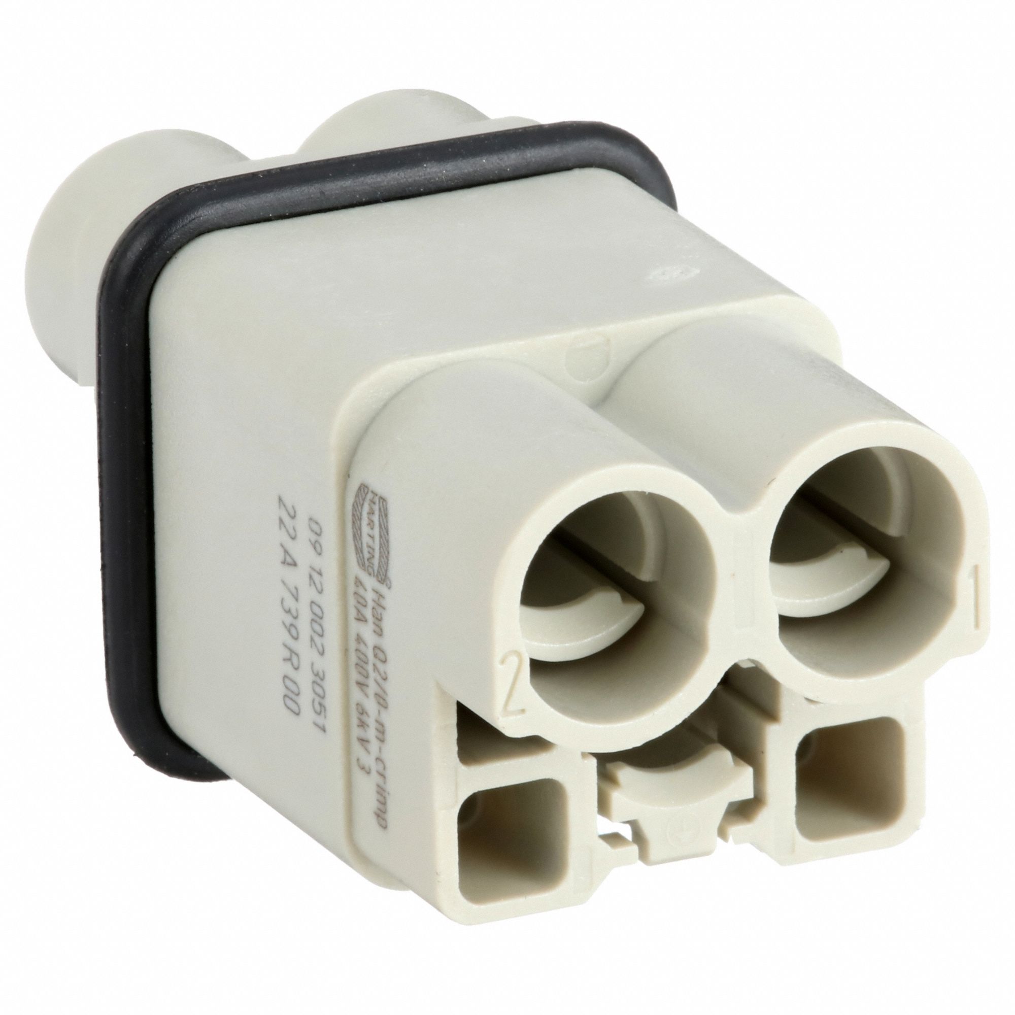 HARTING, Han® Q, Crimp, Industrial Rectangular Connector Insert ...