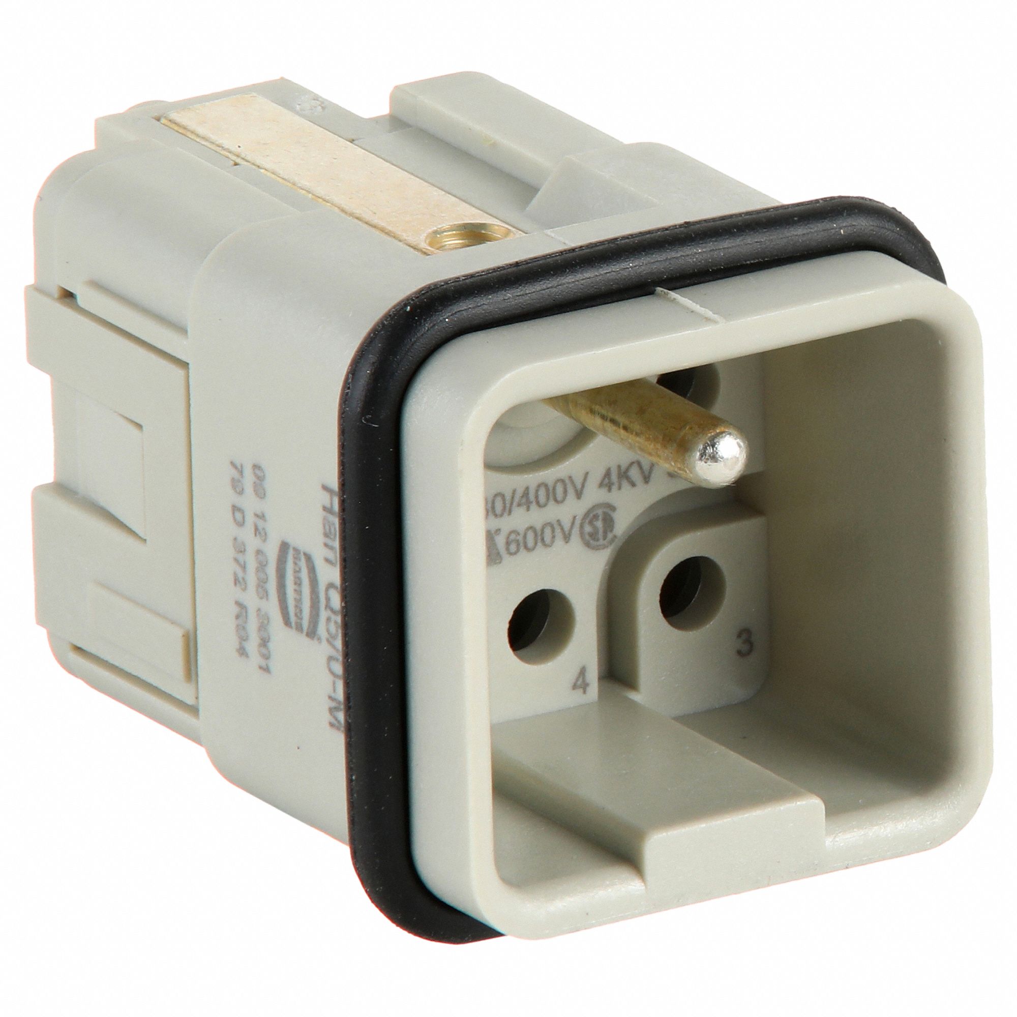 HARTING, Han® Q, Crimp, Industrial Rectangular Connector Insert - 793WZ4|09120053001 - Grainger