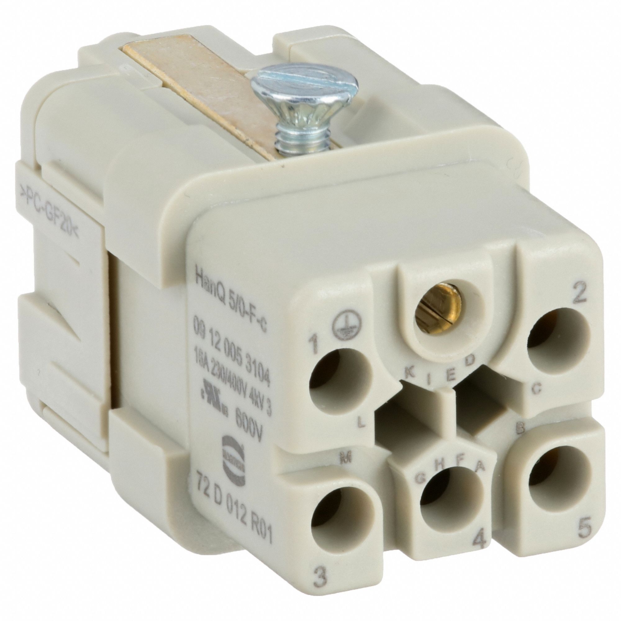 HARTING, Han® Q, Crimp, Industrial Rectangular Connector Insert ...