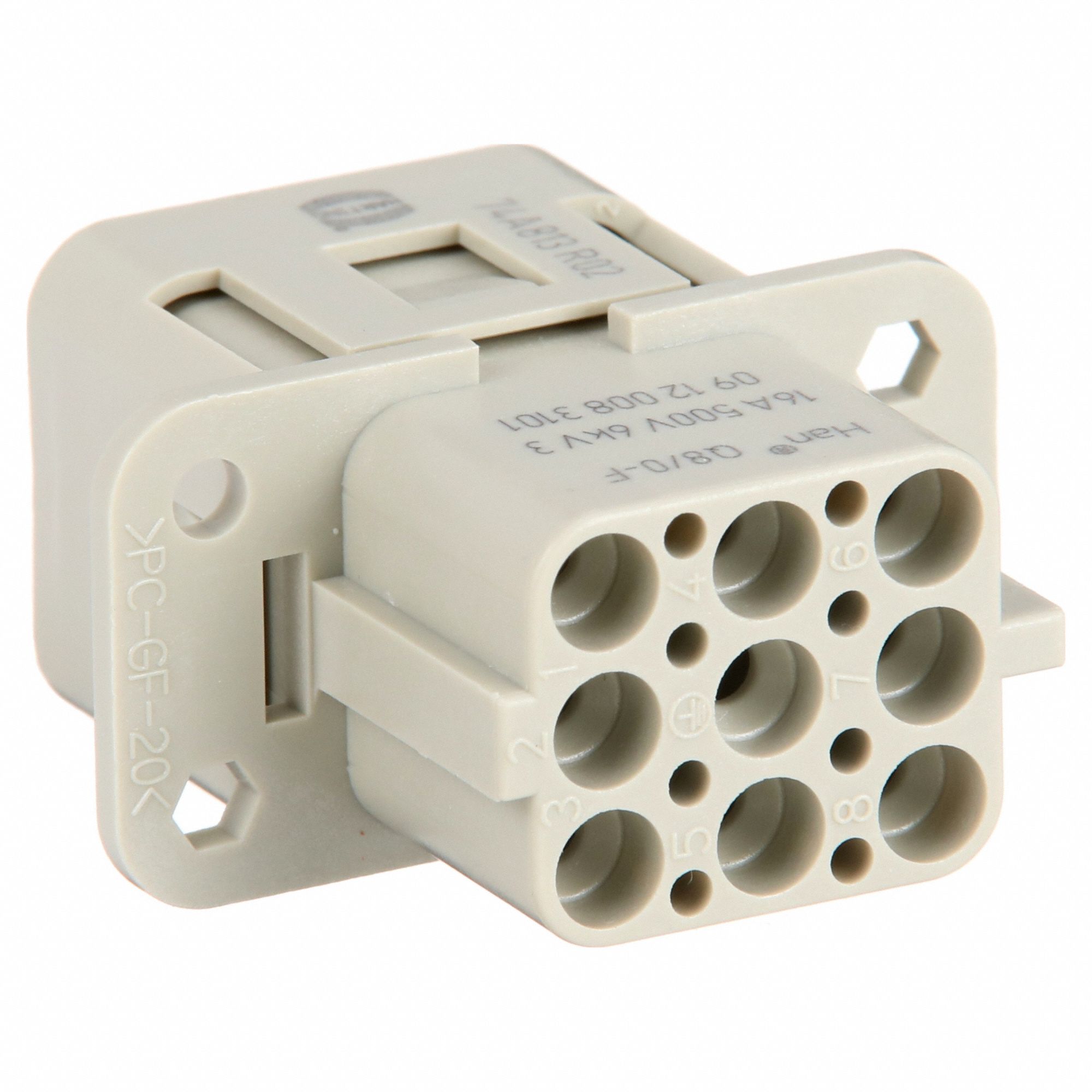 HARTING, Han® Q, Crimp, Industrial Rectangular Connector Insert ...