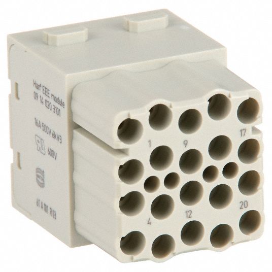 HARTING, Han-Modular®, Crimp, Industrial Rectangular Connector Insert ...