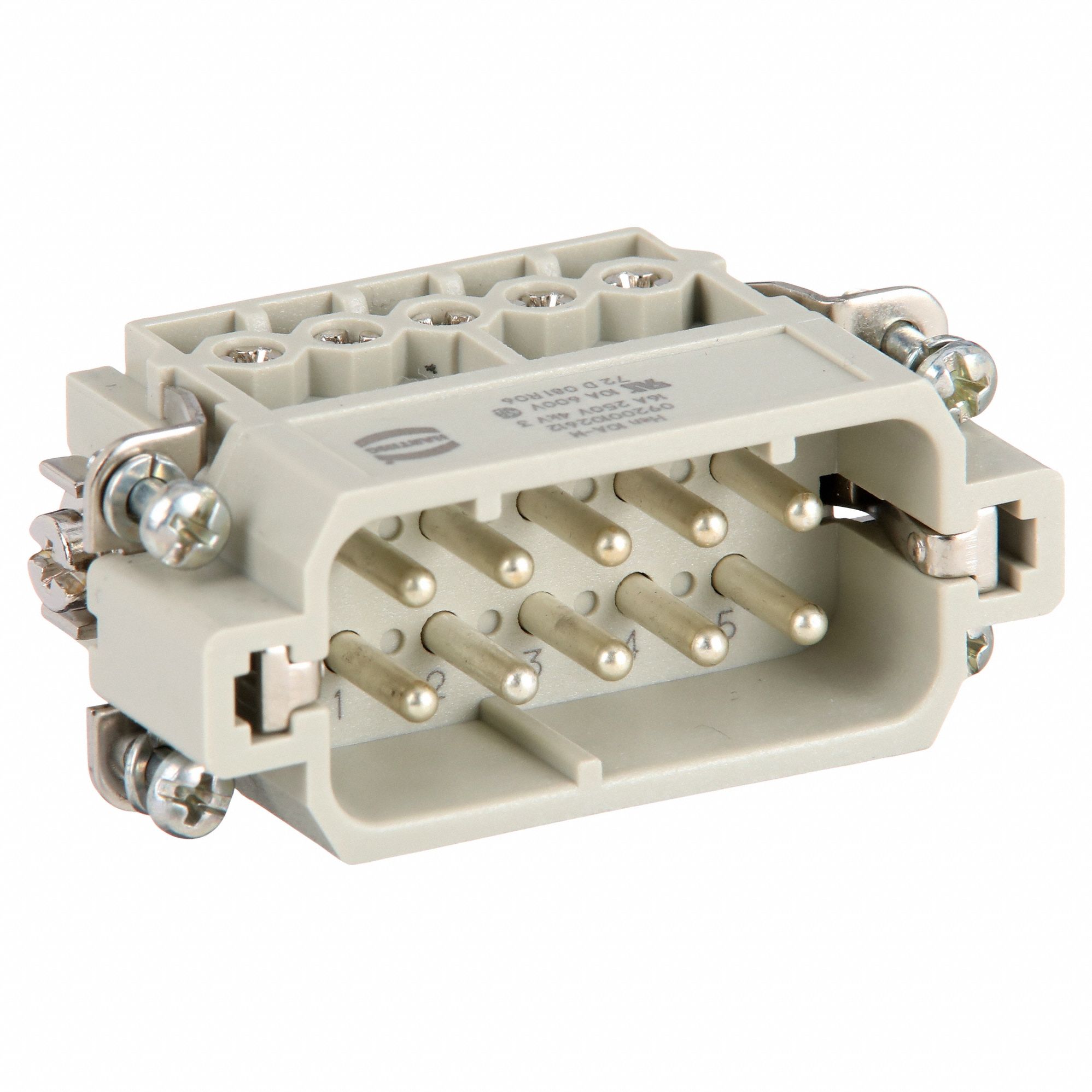 HARTING, Han® A, Screw, Industrial Rectangular Connector Insert ...