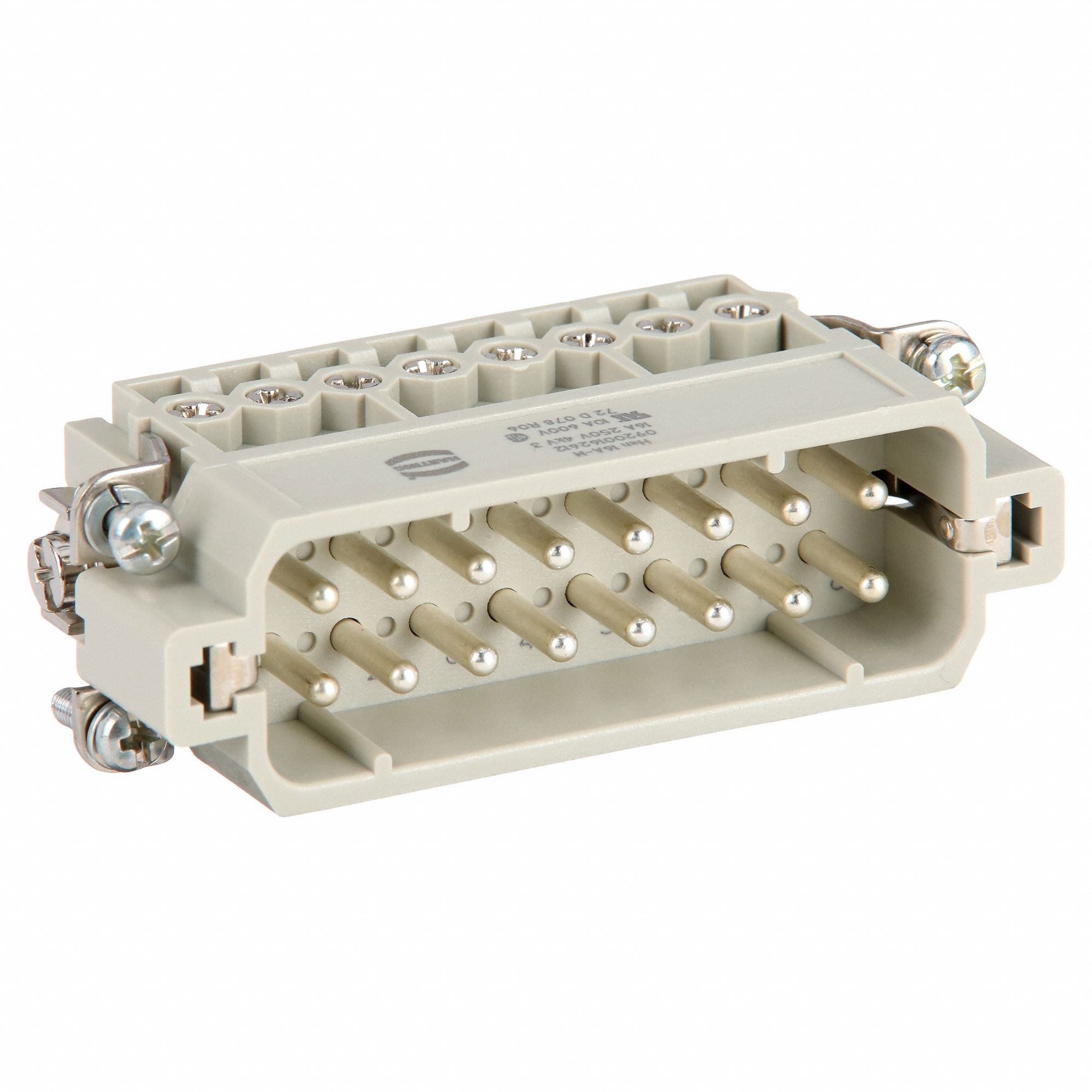 HARTING, Han® A, Screw, Industrial Rectangular Connector Insert ...