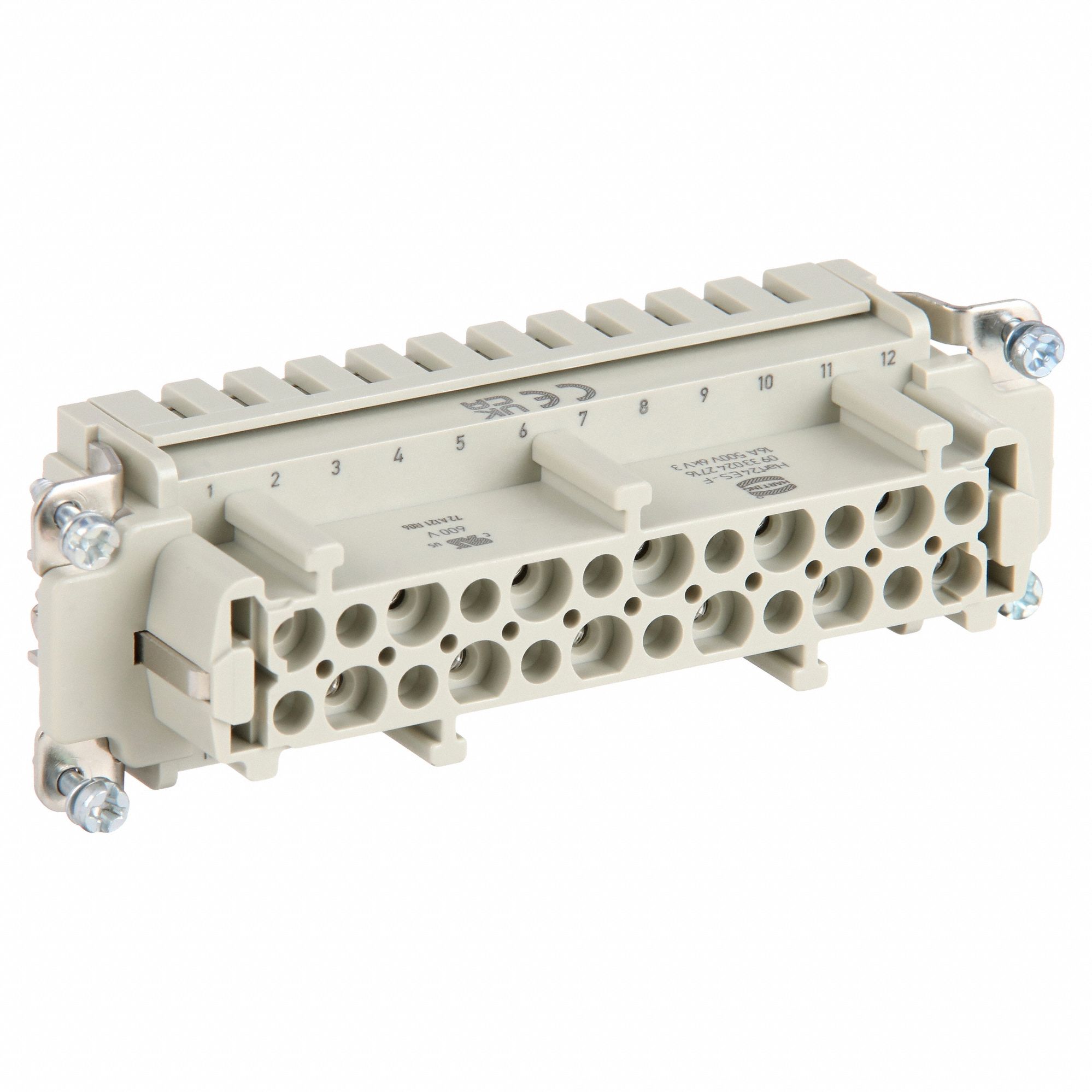 HARTING, Han® ES, Spring-Clamp, Industrial Rectangular Connector Insert ...