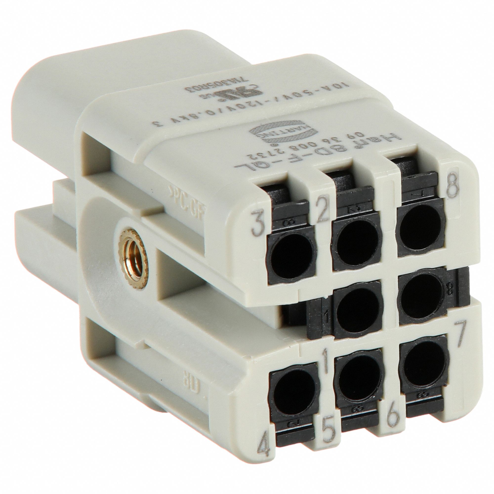 HARTING, Han® D, Spring-Clamp, Industrial Rectangular Connector Insert ...