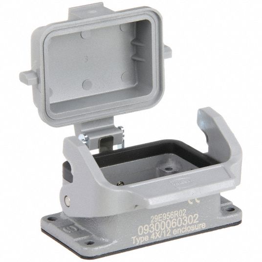 HARTING, Size 6 B, Bulkhead Mount, Rectangular Connector Housing - 793XR9|09300060302 - Grainger