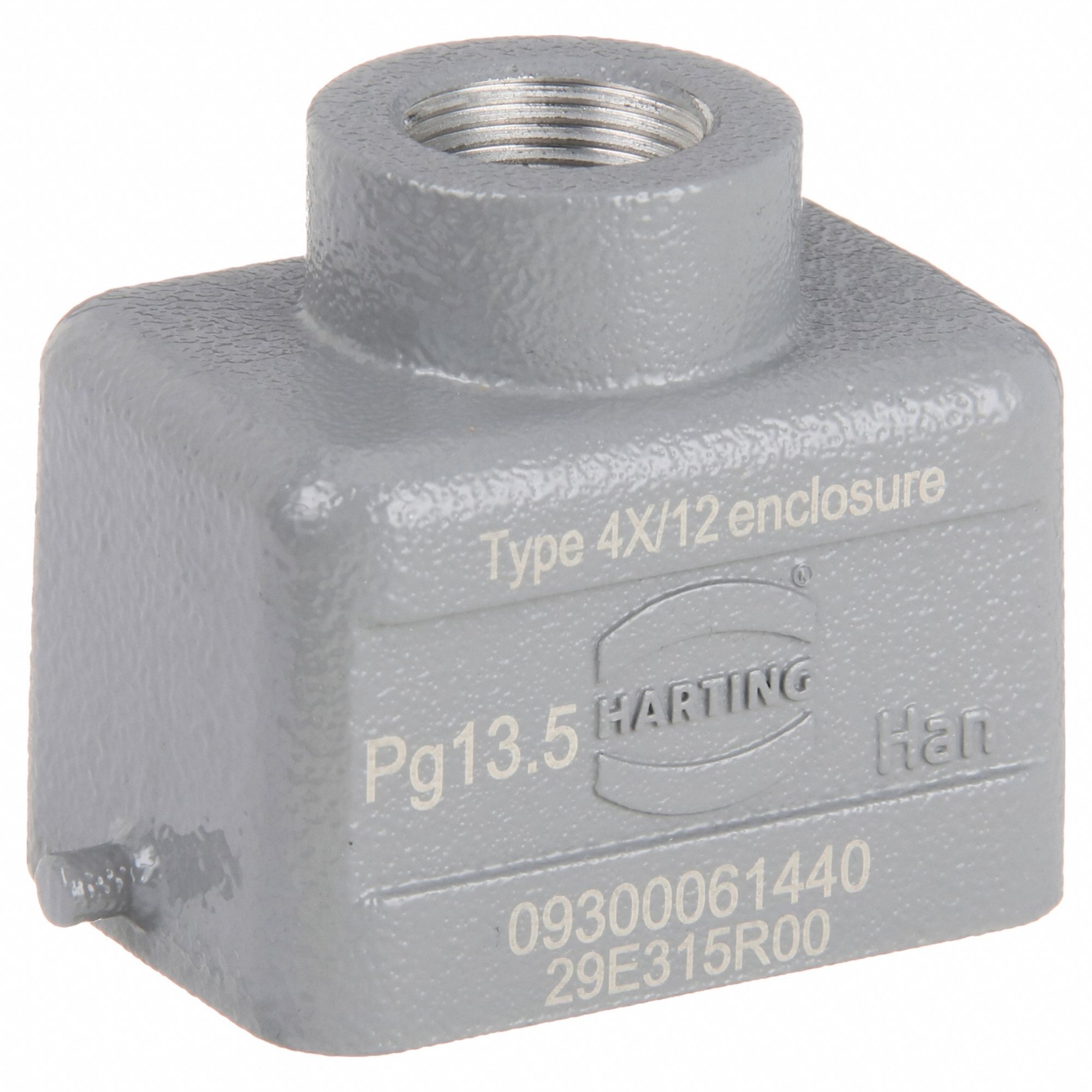 HARTING, Size 6 B, Top, Rectangular Connector Hood - 793XT9|09300061440 - Grainger