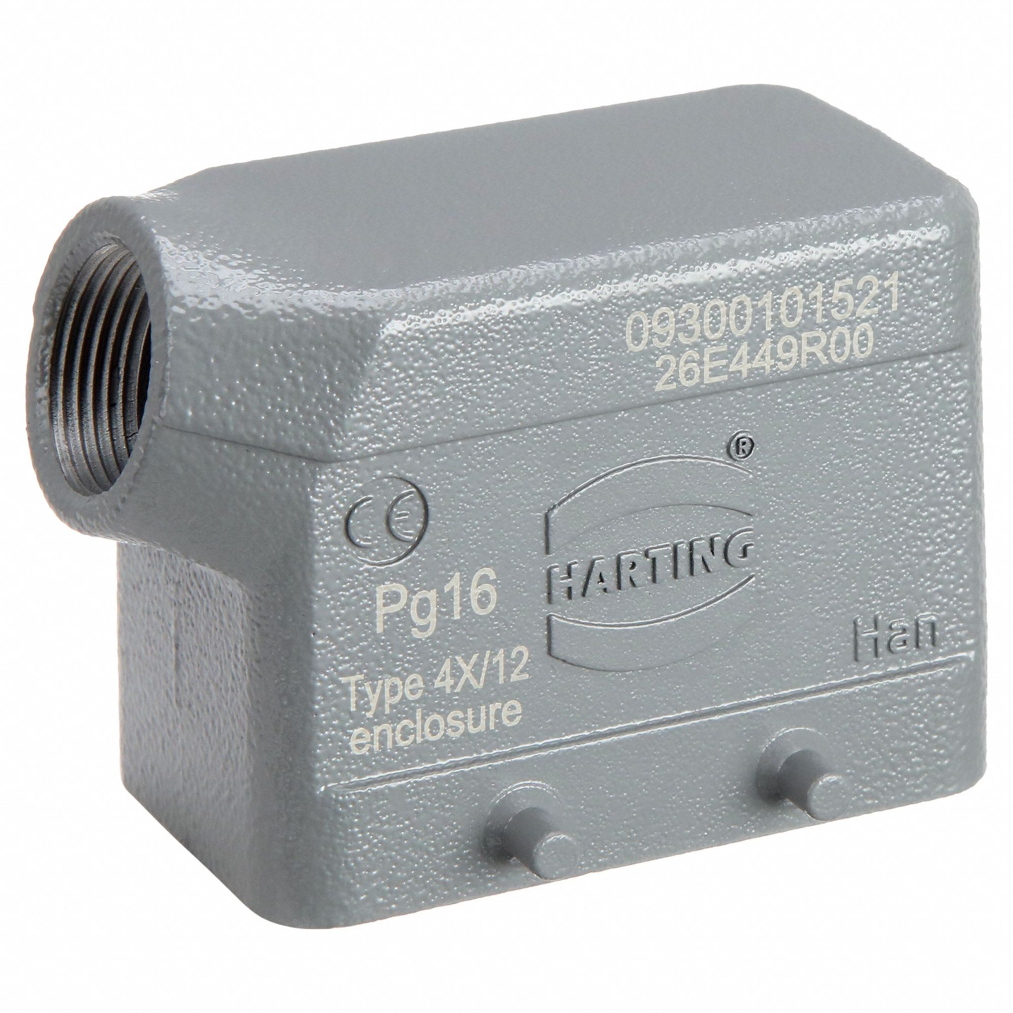 HARTING, Size 10 B, Side, Rectangular Connector Hood - 793XV9|09300101521 - Grainger