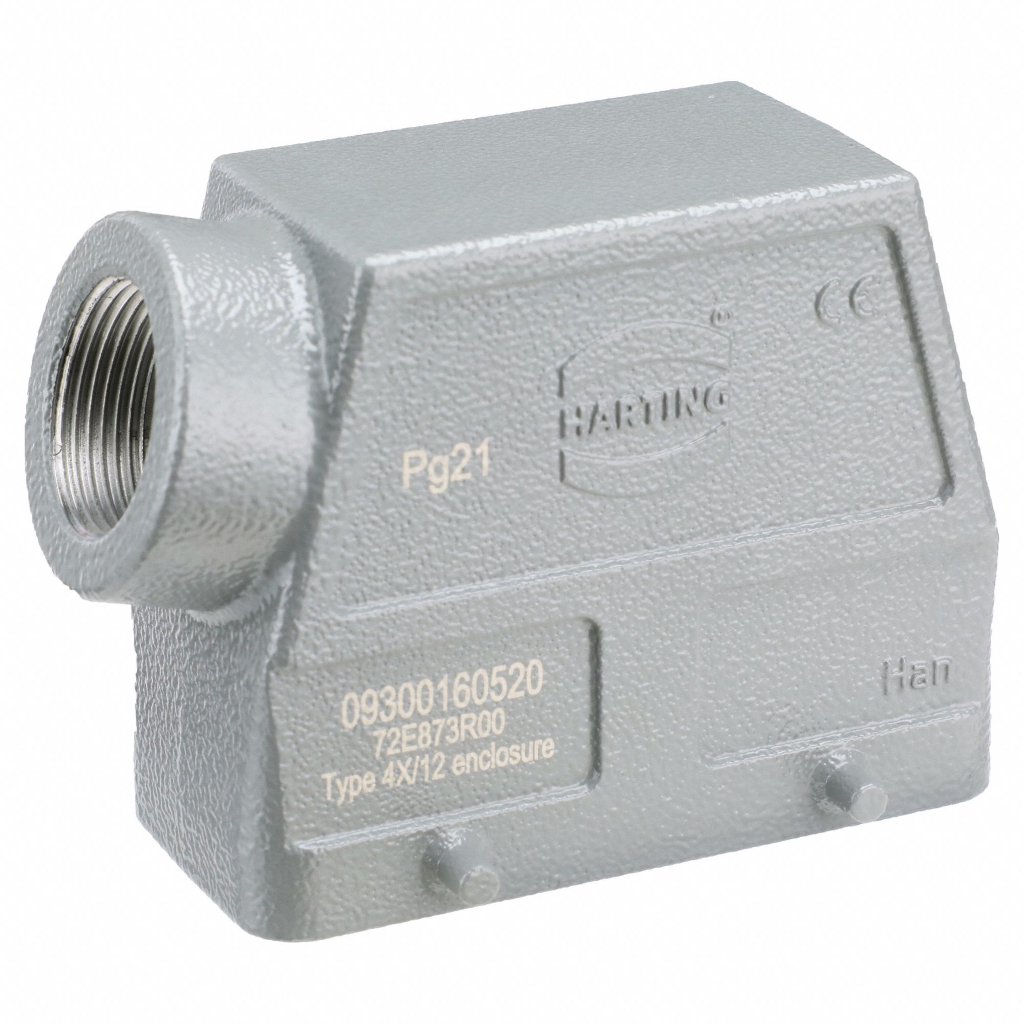 HARTING, Size 16 B, Side, Rectangular Connector Hood - 793XX3|09300160520 - Grainger