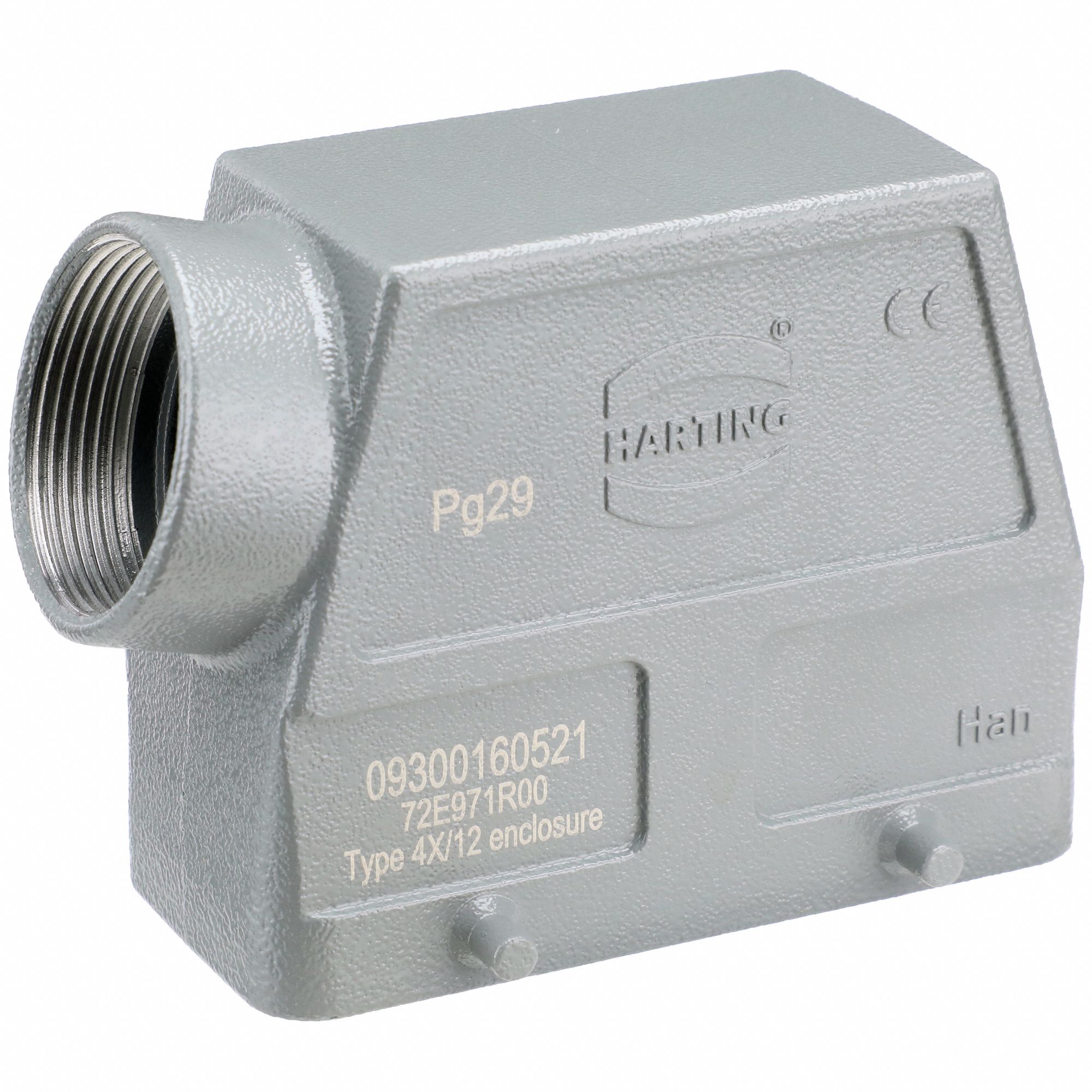 HARTING, Size 16 B, Side, Rectangular Connector Hood - 793XX4|09300160521 - Grainger