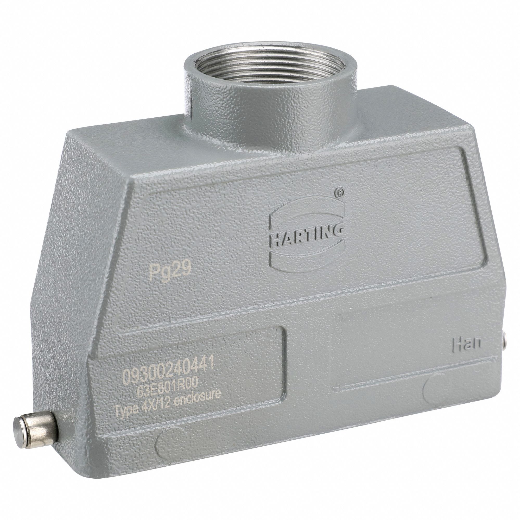 HARTING, Size 24 B, Top, Rectangular Connector Hood - 793XZ3|09300240441 - Grainger