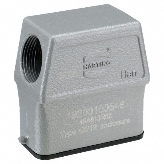 HARTING, Size 10 A, Side, M25 Rectangular Connector Hood - 793Y34|19200100546 - Grainger