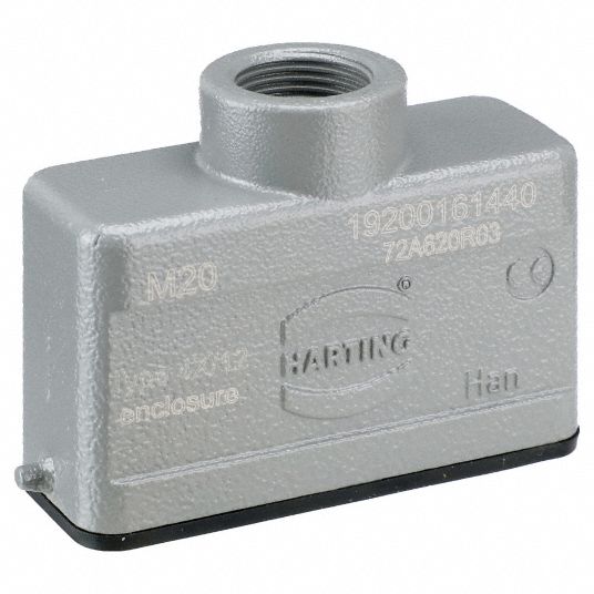 HARTING, Size 16 A, Top, M20 Rectangular Connector Hood - 793Y40|19200161440 - Grainger