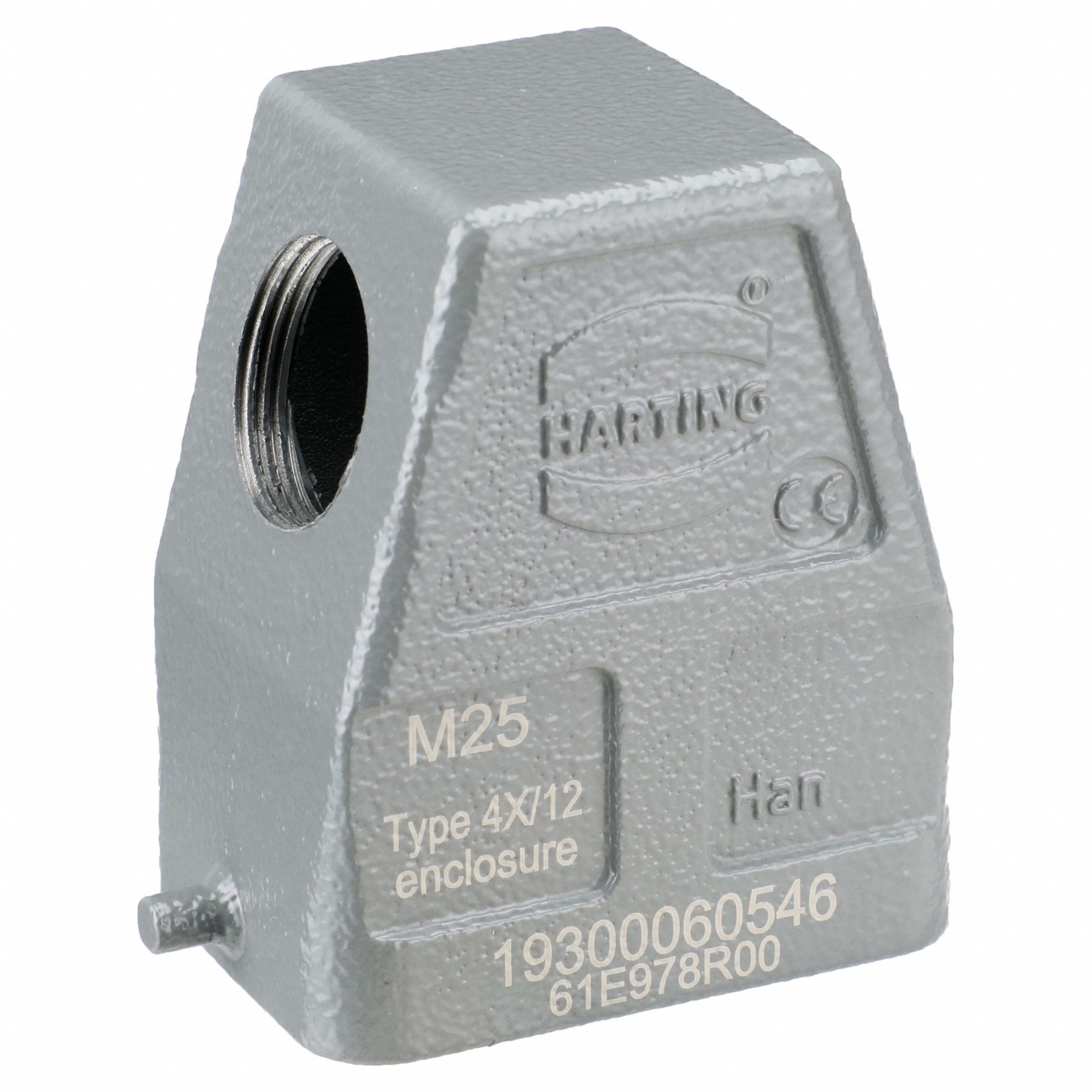 HARTING, Size 6 B, Side, M25 Rectangular Connector Hood - 793Y47|19300060546 - Grainger