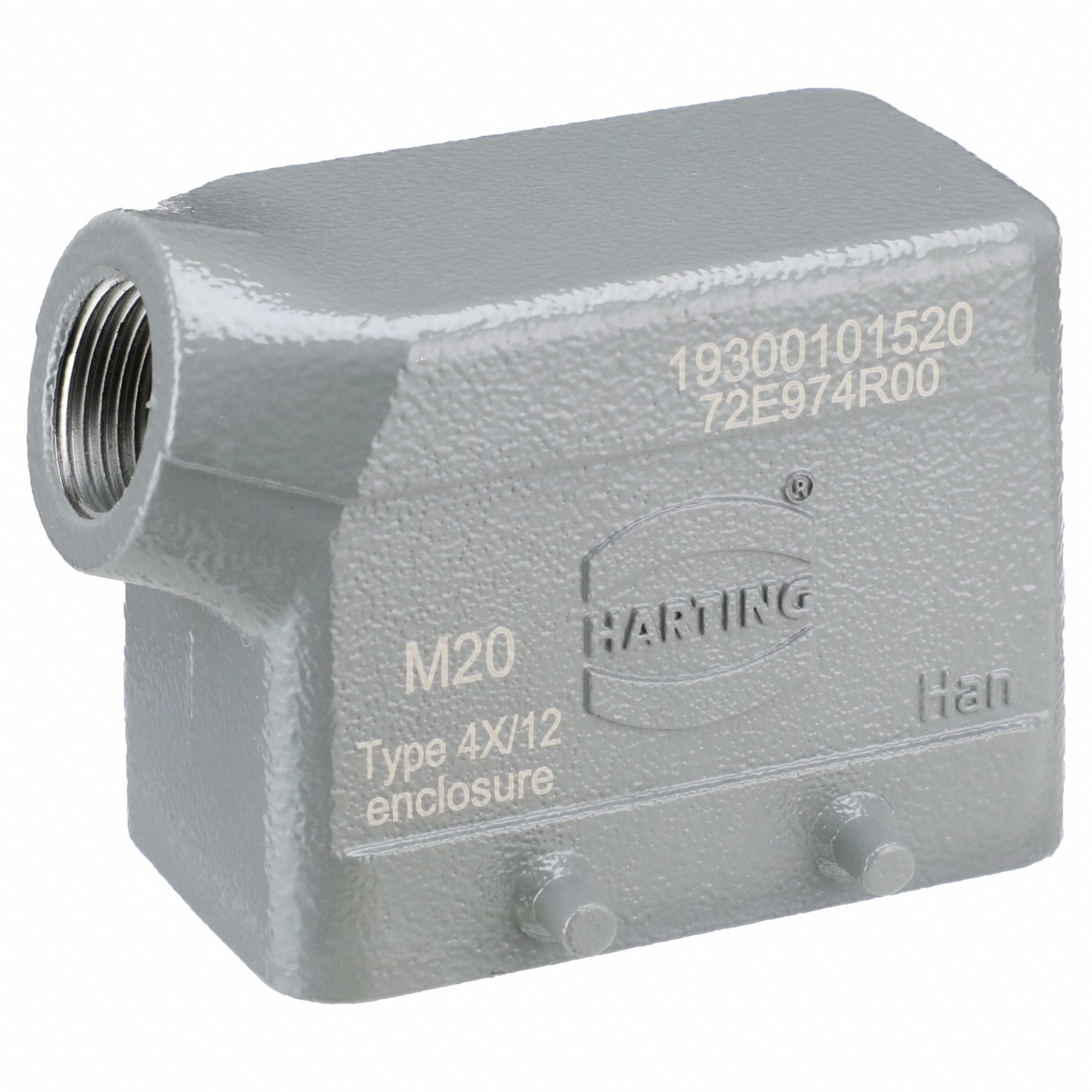 HARTING, Size 10 B, Side, M20 Rectangular Connector Hood - 793Y73|19300101520 - Grainger