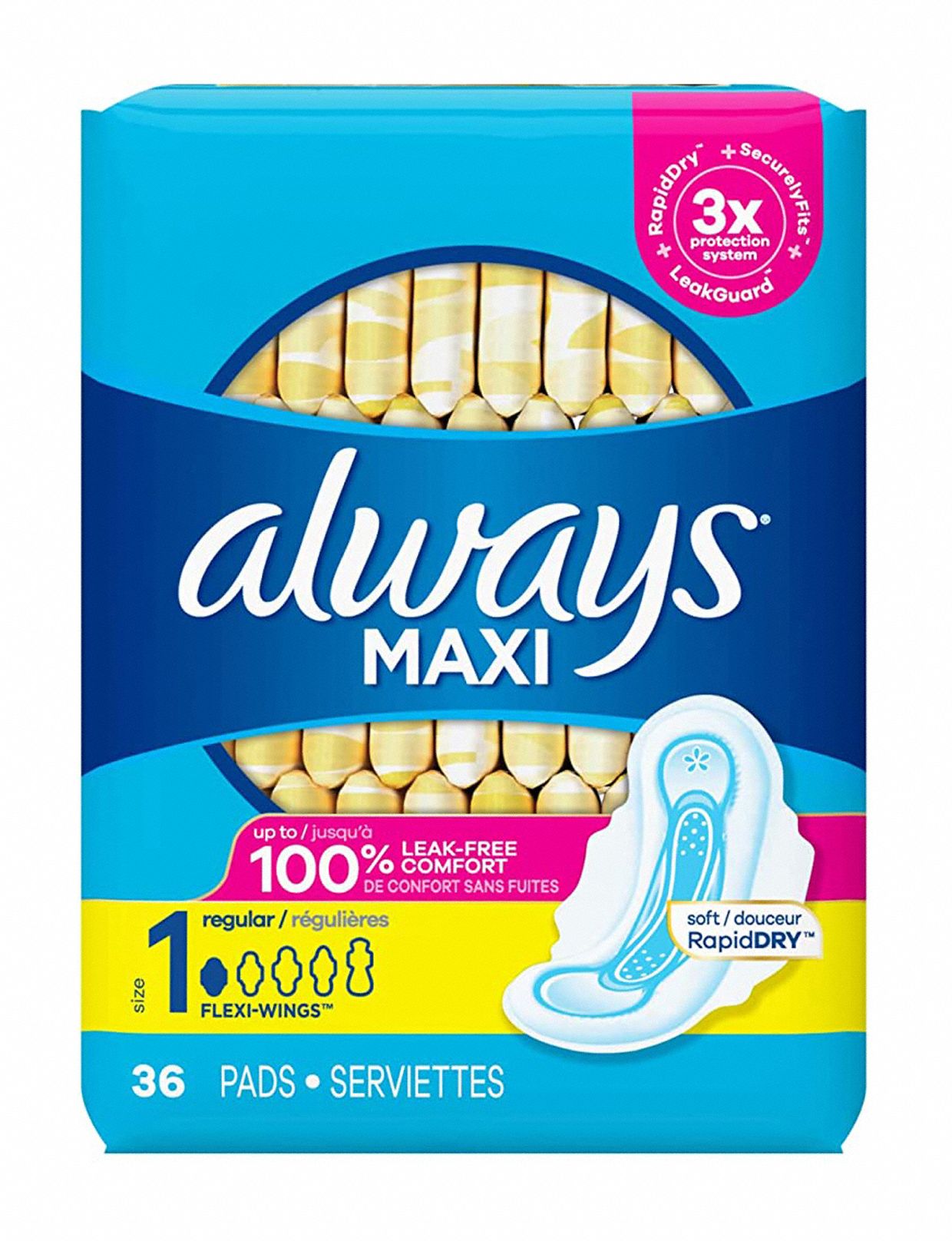 ALWAYS, Regular, Flexi-Wings/LeakGuard, Sanitary Napkin with Wings ... ALWAYS, Regular, Flexi-Wings/LeakGuard, Sanitary Napkin with Wings ...
