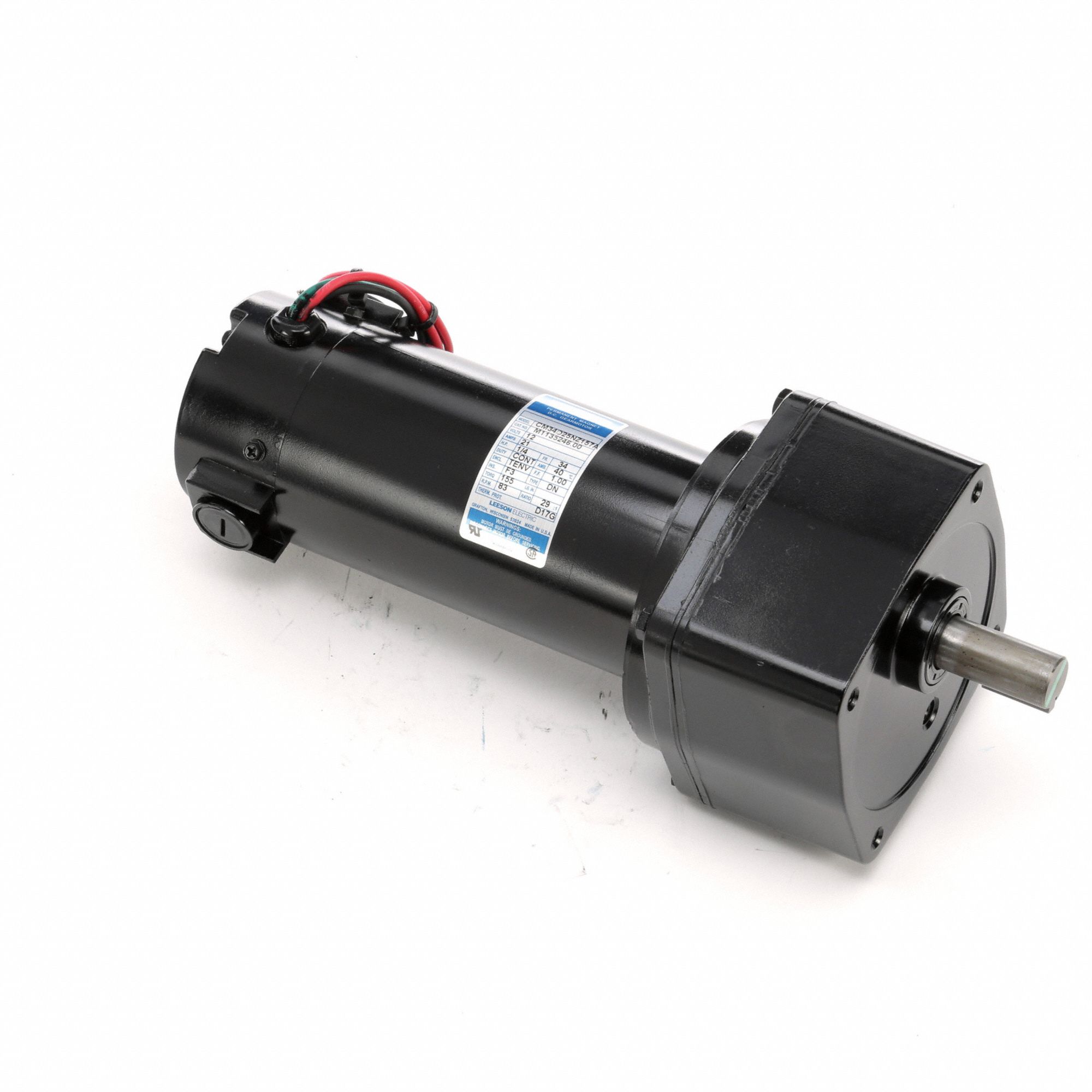 LEESON, Parallel, 12V DC, Parallel Shaft Gearmotors - 794AW2|M1135246 ...